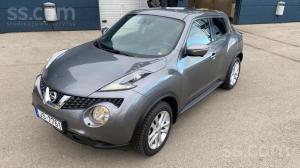 Pelēks Nissan Juke 2014 Rīga, ar dzinēja tilpumu 1.60 L un nobraukumu 139 tūkst. km par 6900 €, foto  vietnē AUTOMOTO.COM.LV