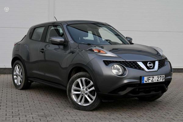 Grey Nissan Juke 2015 in Kretinga, with an engine capacity of 1.62 L and mileage of 91 thousand km for 6999 €, photo 1 on AUTOMOTO.COM.LV