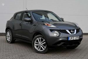 Grey Nissan Juke 2015 in Kretinga, with an engine capacity of 1.62 L and mileage of 91 thousand km for 6999 €, photo  on AUTOMOTO.COM.LV