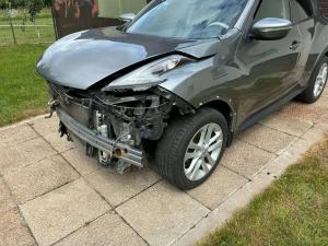 Grey Nissan Juke 2015 in Silute, with an engine capacity of 1.20 L and mileage of 242 thousand km for 3500 €, photo 3 on AUTOMOTO.COM.LV