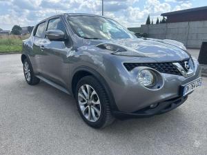 Pelēks Nissan Juke 2015 Viļņa, ar dzinēja tilpumu 1.20 L un nobraukumu 103 tūkst. km par 6800 €, foto  vietnē AUTOMOTO.COM.LV