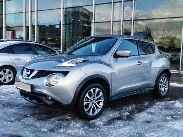 Grey Nissan Juke 2016 in Vilnius, with an engine capacity of 1.60 L and mileage of 160 thousand km for 10500 €, photo 1 on AUTOMOTO.COM.LV