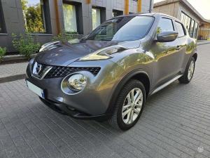 Pelēks Nissan Juke 2016 Tauragė, ar dzinēja tilpumu 1.20 L un nobraukumu 39 tūkst. km par 7200 €, foto  vietnē AUTOMOTO.COM.LV