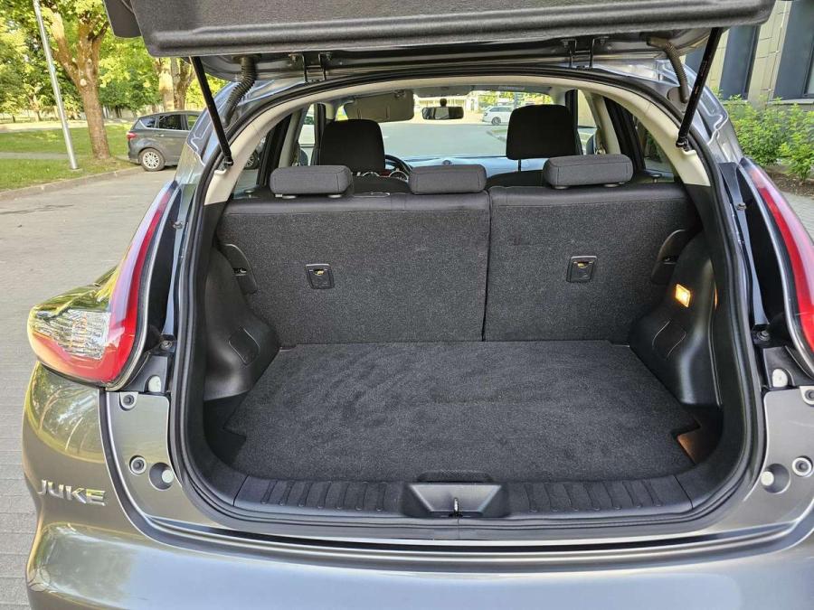 Pelēks Nissan Juke 2016 Tauragė, ar dzinēja tilpumu 1.20 L un nobraukumu 39 tūkst. km par 7200 €, foto 21 vietnē AUTOMOTO.COM.LV