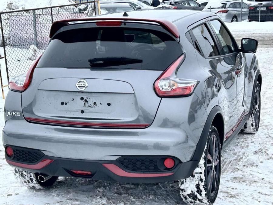 Pelēks Nissan Juke 2017 Kretinga, ar dzinēja tilpumu 1.60 L un nobraukumu 130 tūkst. km par 8500 €, foto 6 vietnē AUTOMOTO.COM.LV