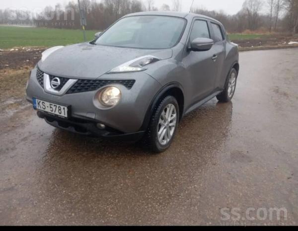 Pelēks Nissan Juke 2017 Jēkabpils, ar dzinēja tilpumu 1.60 L un nobraukumu 266 tūkst. km par 5600 €, foto 1 vietnē AUTOMOTO.COM.LV