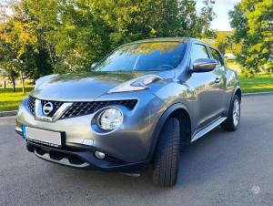Pelēks Nissan Juke 2017 Kauņa, ar dzinēja tilpumu 1.60 L un nobraukumu 78 tūkst. km par 10490 €, foto  vietnē AUTOMOTO.COM.LV