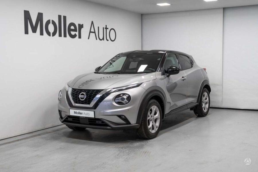 Pelēks Nissan Juke 2021 Viļņa, ar dzinēja tilpumu 1.00 L un nobraukumu 60 tūkst. km par 15500 €, foto 1 vietnē AUTOMOTO.COM.LV