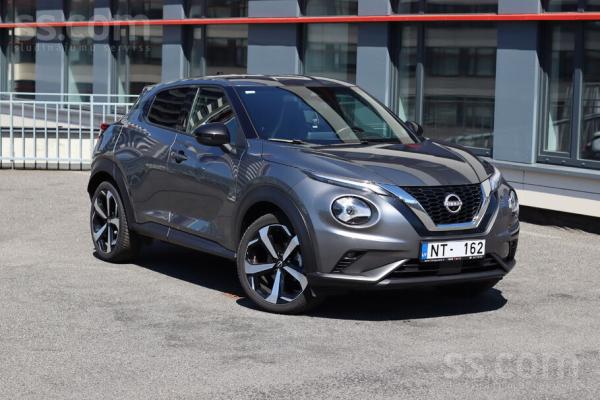 Grey Nissan Juke 2023 in Riga, with an engine capacity of 1.00 L and mileage of 19 thousand km for 19000 €, photo 1 on AUTOMOTO.COM.LV