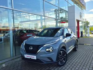 Pelēks Nissan Juke 2024 Viļņa, ar dzinēja tilpumu 1.60 L un nobraukumu 19 tūkst. km par 22500 €, foto  vietnē AUTOMOTO.COM.LV