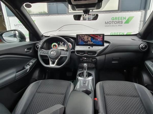 Nissan Juke 2025 in Tukums on AUTOMOTO.COM.LV Grey Nissan Juke 2025 in Tukums, with an engine capacity of 1.60 L and mileage of 36 thousand km for 23900 €, photo 6 on AUTOMOTO.COM.LV