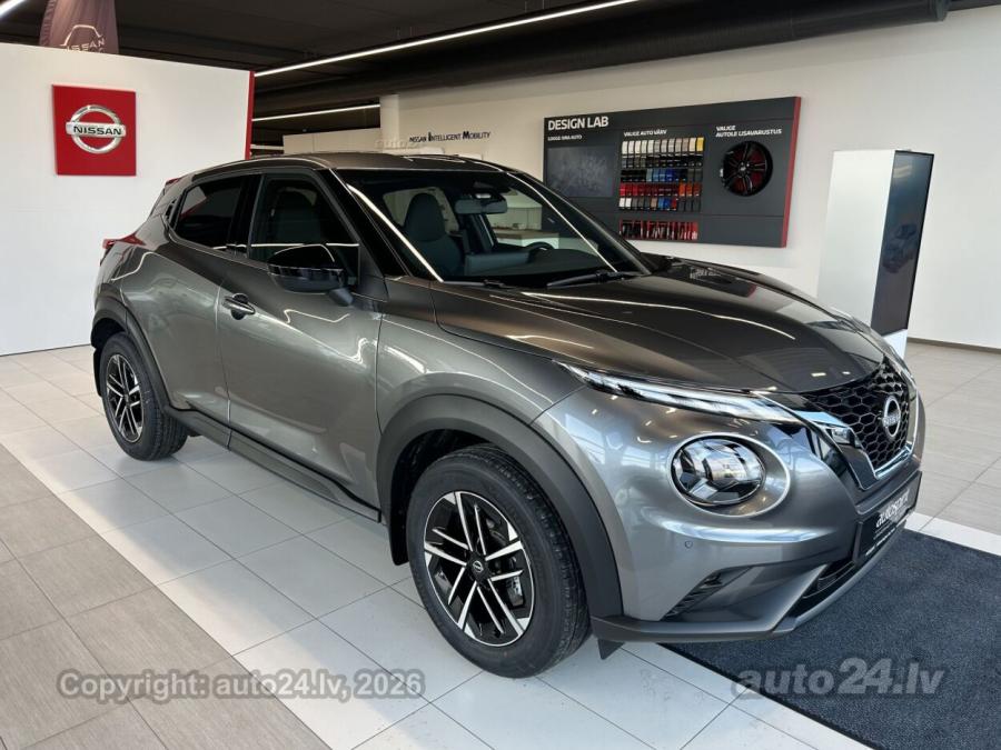 Pelēks Nissan Juke 2026 Tartu, ar dzinēja tilpumu 1.00 L un nobraukumu 1 tūkst. km par 24690 €, foto 1 vietnē AUTOMOTO.COM.LV