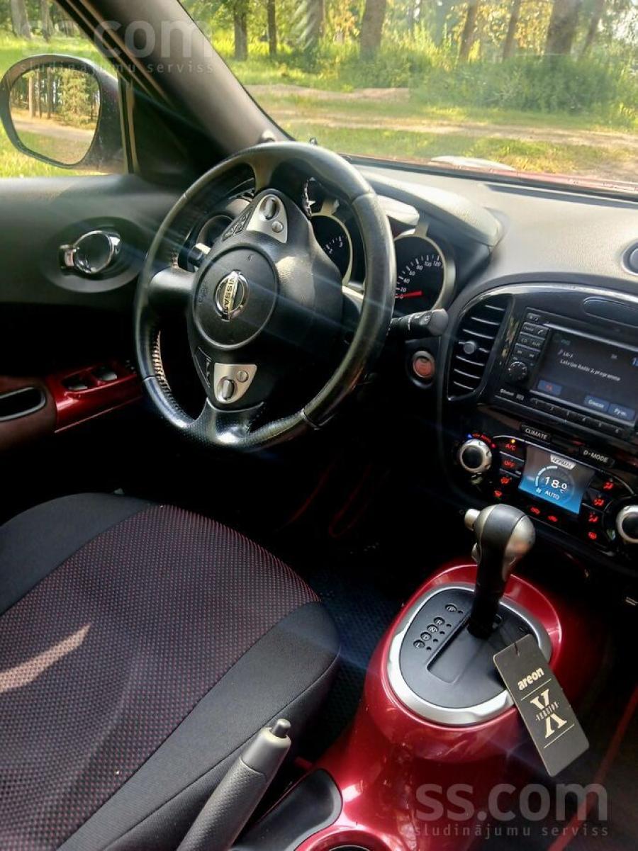 Sarkans Nissan Juke 2011 Jēkabpils, ar dzinēja tilpumu 1.60 L un nobraukumu 262 tūkst. km par 5500 €, foto 12 vietnē AUTOMOTO.COM.LV