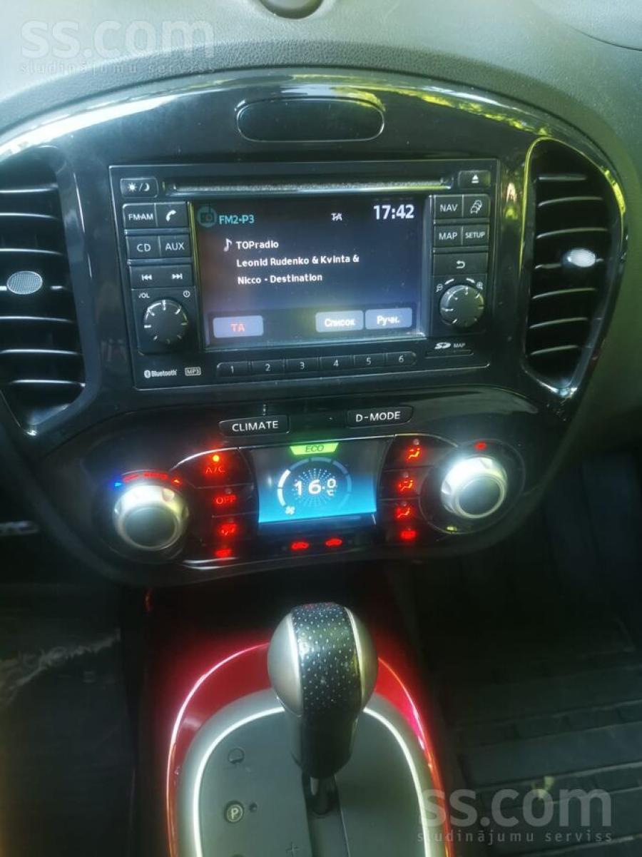 Sarkans Nissan Juke 2012 Jūrmala, ar dzinēja tilpumu 1.60 L un nobraukumu 167 tūkst. km par 7500 €, foto 11 vietnē AUTOMOTO.COM.LV