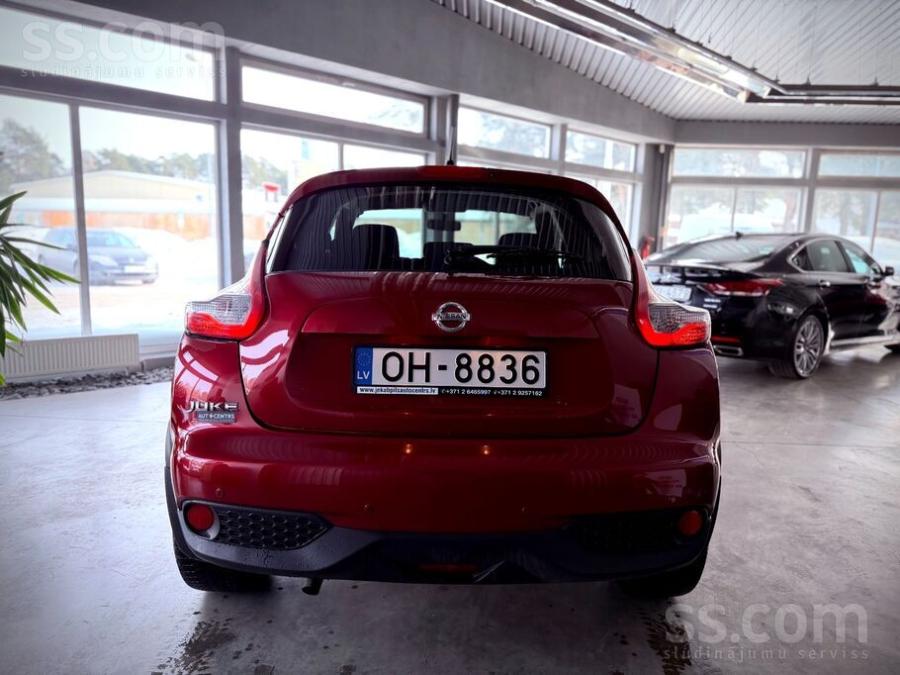 Sarkans Nissan Juke 2015 Jēkabpils, ar dzinēja tilpumu 1.60 L un nobraukumu 104 tūkst. km par 6600 €, foto 7 vietnē AUTOMOTO.COM.LV