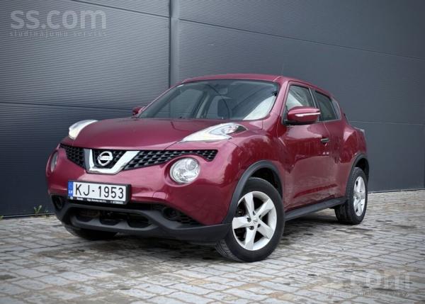 Red Nissan Juke 2016 in Riga, with an engine capacity of 1.60 L and mileage of 143 thousand km for 6950 €, photo 1 on AUTOMOTO.COM.LV