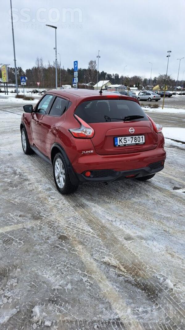 Sarkans Nissan Juke 2017 Ogre, ar dzinēja tilpumu 1.60 L un nobraukumu 85 tūkst. km par 7300 €, foto 2 vietnē AUTOMOTO.COM.LV