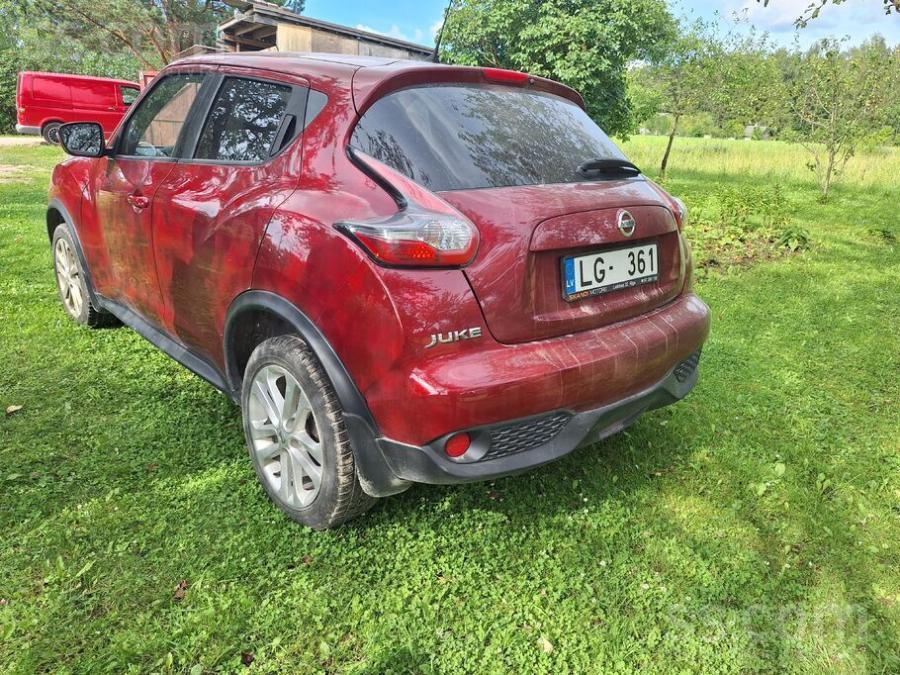 Sarkans Nissan Juke 2018 Alūksne, ar dzinēja tilpumu 1.20 L un nobraukumu 163 tūkst. km par 7500 €, foto 3 vietnē AUTOMOTO.COM.LV