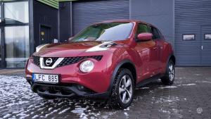 Sarkans Nissan Juke 2019 Viļņa, ar dzinēja tilpumu 1.60 L un nobraukumu 145 tūkst. km par 8800 €, foto  vietnē AUTOMOTO.COM.LV