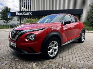 Sarkans Nissan Juke 2022 Rīga, ar dzinēja tilpumu 1.00 L un nobraukumu 72 tūkst. km par 14250 €, foto  vietnē AUTOMOTO.COM.LV