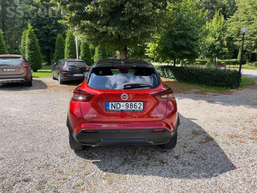 Red Nissan Juke 2022 in Riga, with an engine capacity of 1.00 L and mileage of 100 thousand km for 12800 €, photo 4 on AUTOMOTO.COM.LV