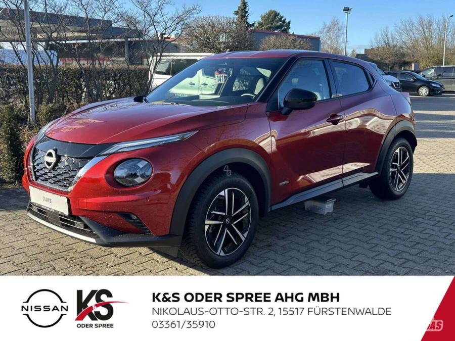 Red Nissan Juke 2025 in Kaunas, with an engine capacity of 1.60 L and mileage of 15 thousand km for 25480 €, photo 1 on AUTOMOTO.COM.LV