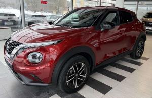 Sarkans Nissan Juke 2025 Viļņa, ar dzinēja tilpumu 1.00 L un nobraukumu 24 tūkst. km par 24189 €, foto  vietnē AUTOMOTO.COM.LV