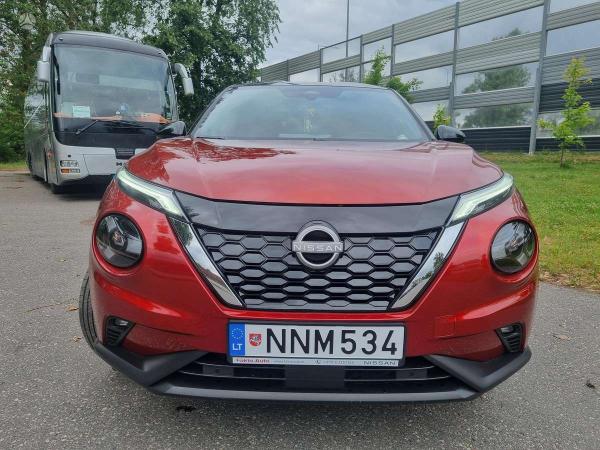 Red Nissan Juke 2025 in Vilnius, with an engine capacity of 1.60 L and mileage of 9 thousand km for 24850 €, photo 2 on AUTOMOTO.COM.LV