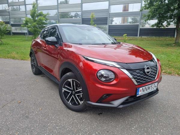 Red Nissan Juke 2025 in Vilnius, with an engine capacity of 1.60 L and mileage of 9 thousand km for 24850 €, photo 3 on AUTOMOTO.COM.LV