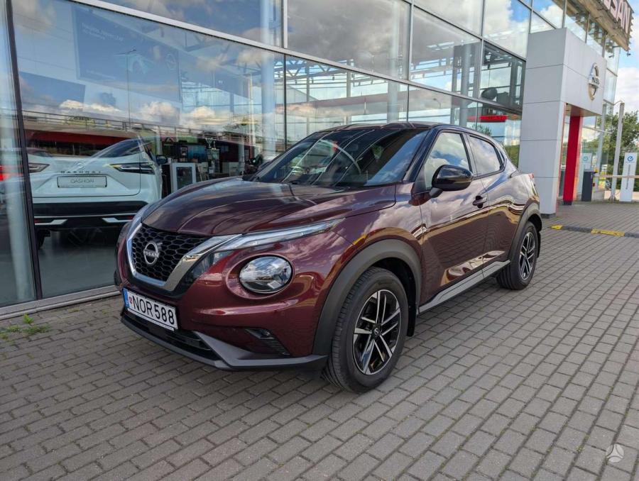 Red Nissan Juke 2025 in Vilnius, with an engine capacity of 1.00 L and mileage of 15 thousand km for 22500 €, photo 1 on AUTOMOTO.COM.LV
