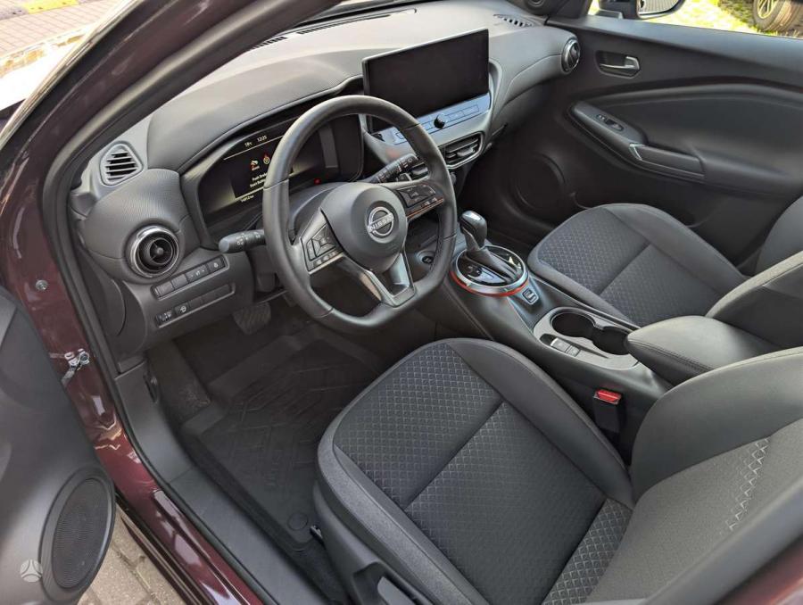 Red Nissan Juke 2025 in Vilnius, with an engine capacity of 1.00 L and mileage of 15 thousand km for 22500 €, photo 10 on AUTOMOTO.COM.LV