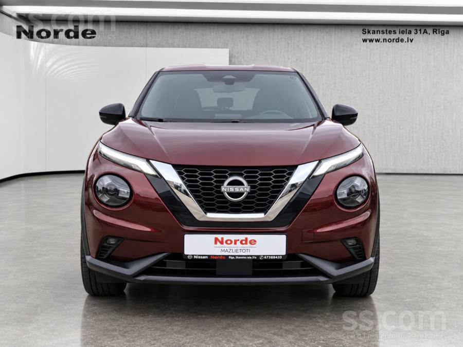 Sarkans Nissan Juke 2025 Rīga, ar dzinēja tilpumu 1.00 L un nobraukumu 30 tūkst. km par 21900 €, foto 3 vietnē AUTOMOTO.COM.LV
