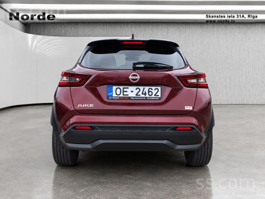Sarkans Nissan Juke 2025 Rīga, ar dzinēja tilpumu 1.00 L un nobraukumu 30 tūkst. km par 21900 €, foto 6 vietnē AUTOMOTO.COM.LV