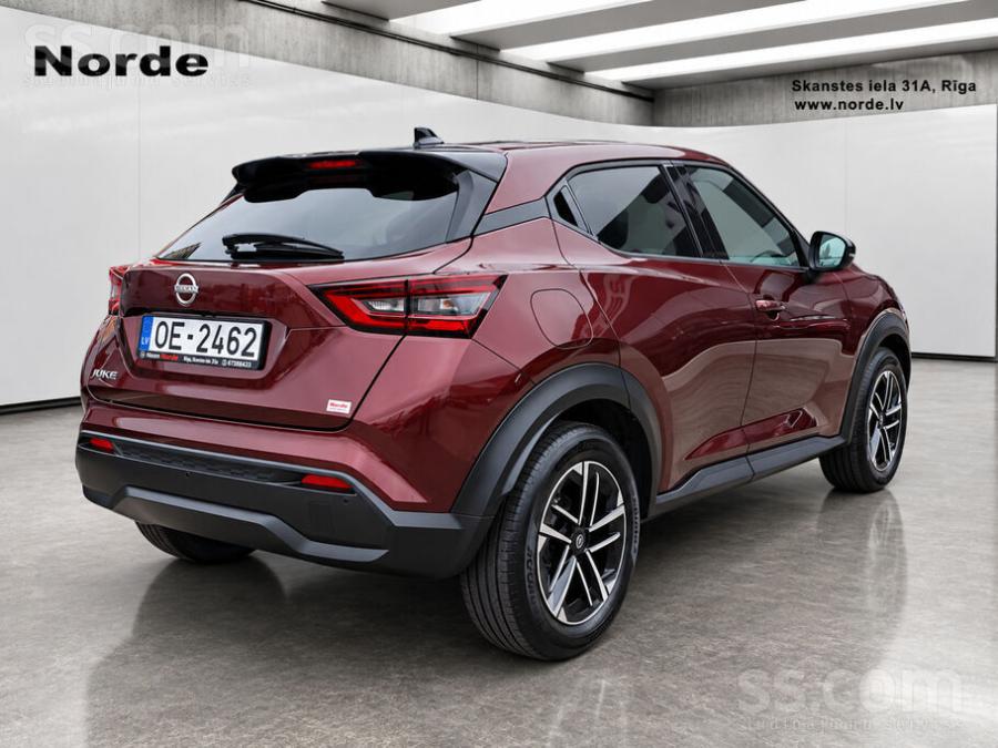 Sarkans Nissan Juke 2025 Rīga, ar dzinēja tilpumu 1.00 L un nobraukumu 30 tūkst. km par 21900 €, foto 7 vietnē AUTOMOTO.COM.LV