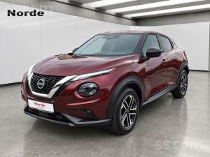 Sarkans Nissan Juke 2025 Rīga, ar dzinēja tilpumu 1.00 L un nobraukumu 30 tūkst. km par 21900 €, foto 1 vietnē AUTOMOTO.COM.LV