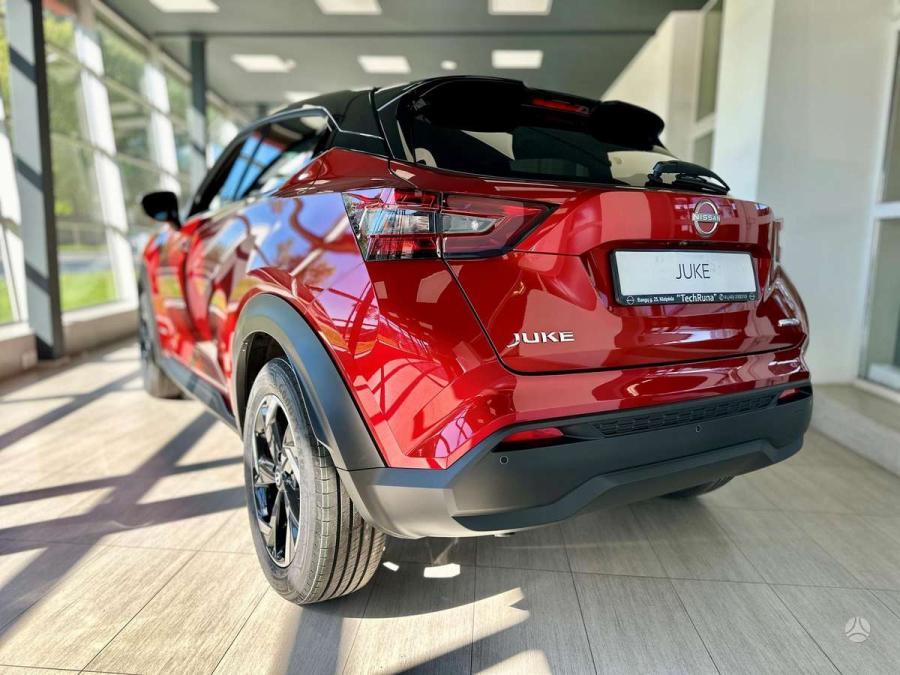 Red Nissan Juke 2026 in Klaipeda, with an engine capacity of 1.00 L and mileage of 5 thousand km for 24190 €, photo 3 on AUTOMOTO.COM.LV