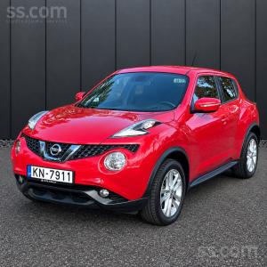 Sarkans Nissan Juke 2016 Rīga, ar dzinēja tilpumu 1.60 L un nobraukumu 102 tūkst. km par 7700 €, foto  vietnē AUTOMOTO.COM.LV