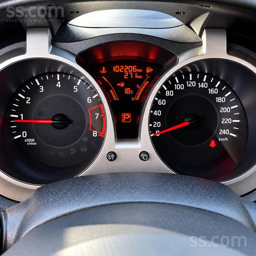 Sarkans Nissan Juke 2016 Rīga, ar dzinēja tilpumu 1.60 L un nobraukumu 102 tūkst. km par 7700 €, foto 10 vietnē AUTOMOTO.COM.LV