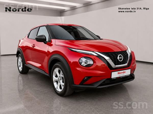 Red Nissan Juke 2022 in Riga, with an engine capacity of 1.00 L and mileage of 43 thousand km for 14590 €, photo 2 on AUTOMOTO.COM.LV