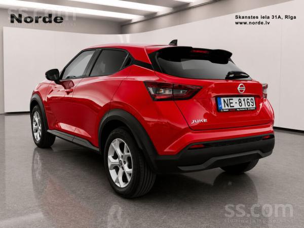 Red Nissan Juke 2022 in Riga, with an engine capacity of 1.00 L and mileage of 43 thousand km for 14590 €, photo 3 on AUTOMOTO.COM.LV