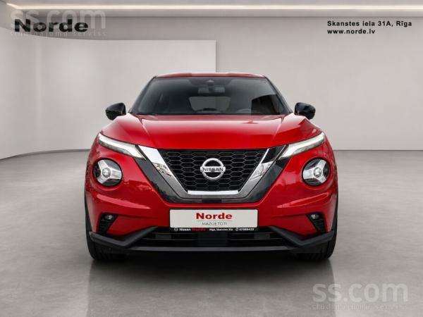 Red Nissan Juke 2022 in Riga, with an engine capacity of 1.00 L and mileage of 43 thousand km for 14590 €, photo 5 on AUTOMOTO.COM.LV