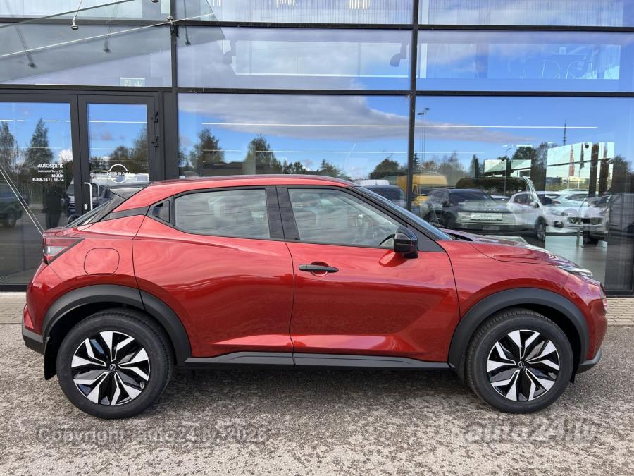 Red Nissan Juke 2026 in Tartu, with an engine capacity of 1.00 L and mileage of 0 thousand km for 21590 €, photo 3 on AUTOMOTO.COM.LV
