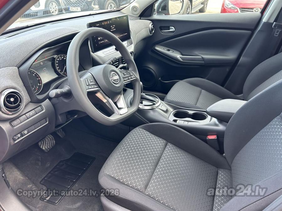 Red Nissan Juke 2026 in Tartu, with an engine capacity of 1.00 L and mileage of 0 thousand km for 21590 €, photo 5 on AUTOMOTO.COM.LV