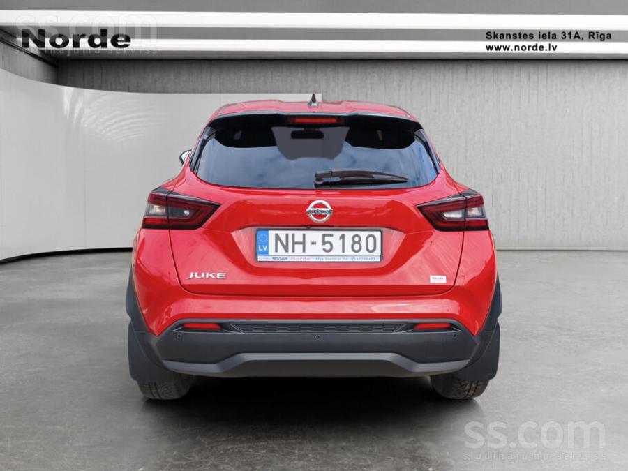Red Nissan Juke 2022 in Riga, with an engine capacity of 1.00 L and mileage of 29 thousand km for 14490 €, photo 4 on AUTOMOTO.COM.LV