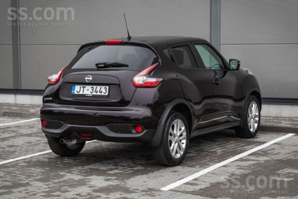 Violet Nissan Juke 2014 in Riga, with an engine capacity of 1.20 L and mileage of 87 thousand km for 6995 €, photo 5 on AUTOMOTO.COM.LV