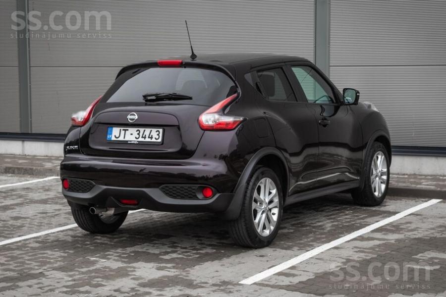 Violet Nissan Juke 2014 in Riga, with an engine capacity of 1.20 L and mileage of 87 thousand km for 6995 €, photo 6 on AUTOMOTO.COM.LV