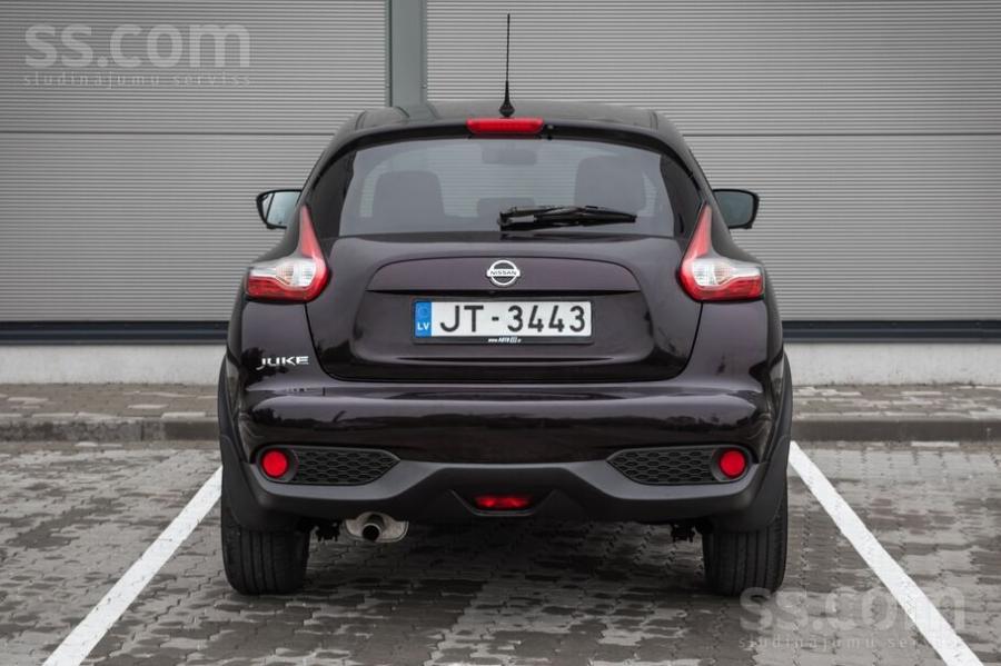 Violet Nissan Juke 2014 in Riga, with an engine capacity of 1.20 L and mileage of 87 thousand km for 6995 €, photo 7 on AUTOMOTO.COM.LV