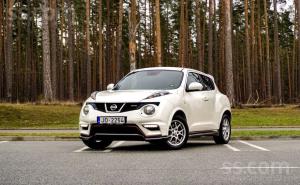 White Nissan Juke 2014 in Riga, with an engine capacity of 1.60 L and mileage of 118 thousand km for 8590 €, photo 1 on AUTOMOTO.COM.LV