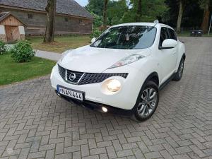 White Nissan Juke 2014 in Vilnius, with an engine capacity of 1.60 L and mileage of 317 thousand km for 4850 €, photo  on AUTOMOTO.COM.LV