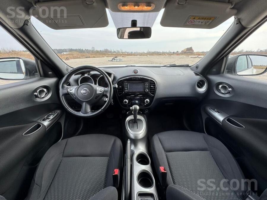 White Nissan Juke 2015 in Riga, with an engine capacity of 1.60 L and mileage of 0 thousand km for 7399 €, photo 12 on AUTOMOTO.COM.LV